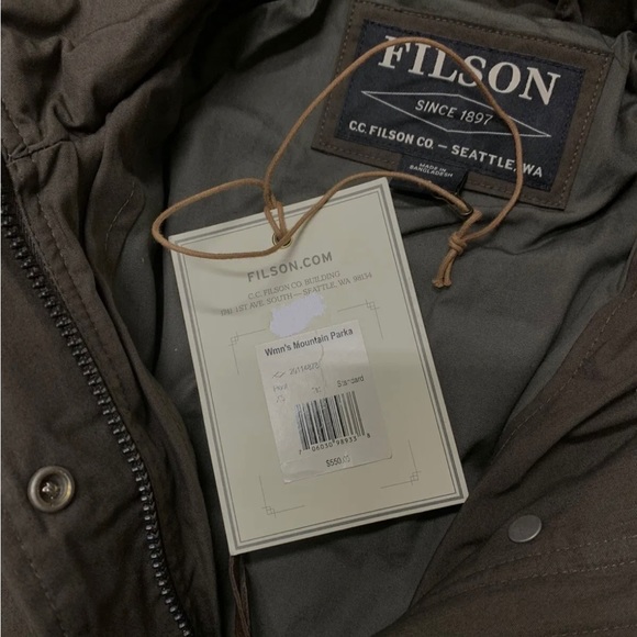 Filson | Jackets & Coats | Nwt Filson Womens Mountain Parka Jacket ...